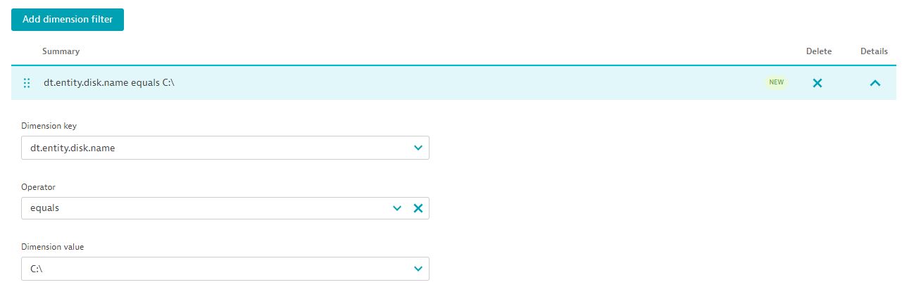 Solved: Disk name filter usage in metric event - Dynatrace Community